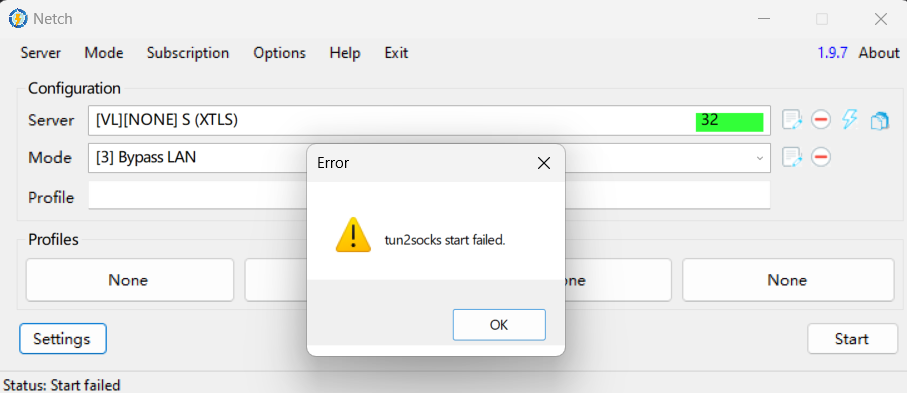 win10 pypass LAN and China 报错 run2socks start failed · Issue #926 · netchx/netch · GitHub