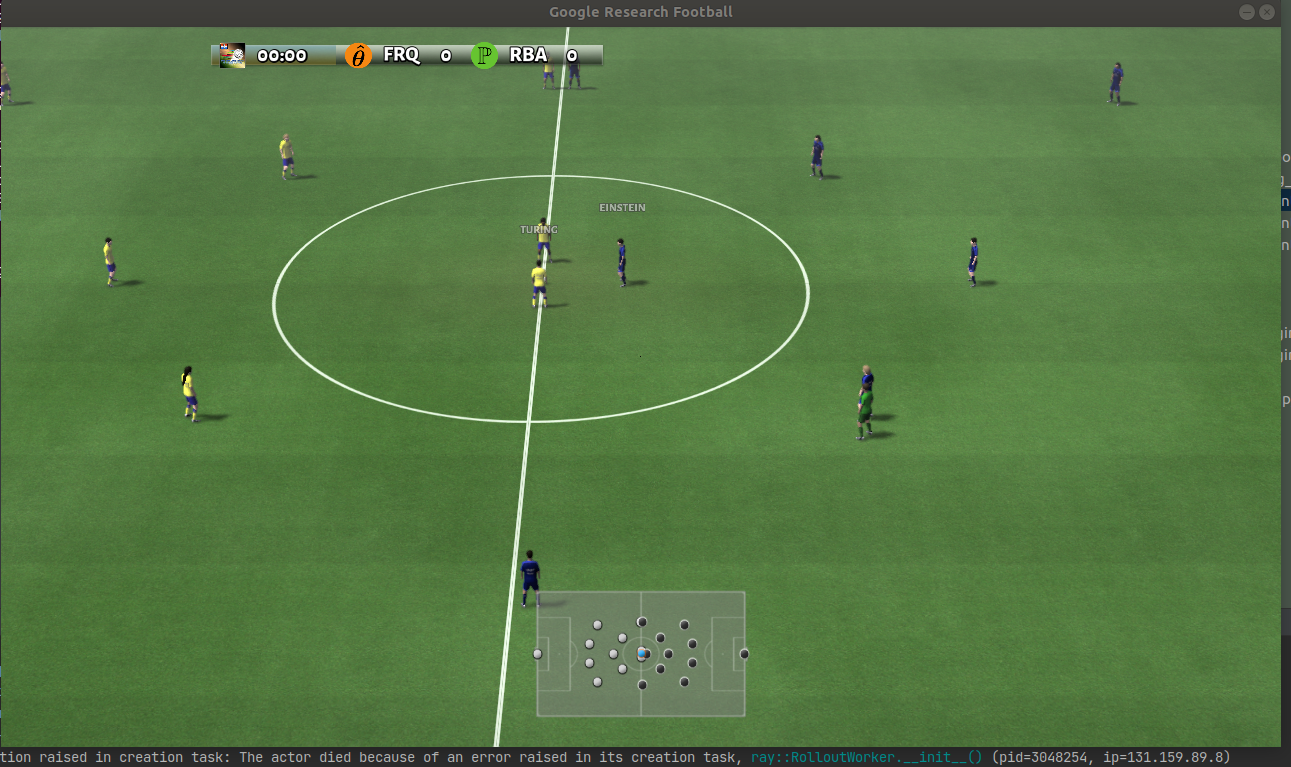 Wrong positioning of the opponent player in the center circle during ...