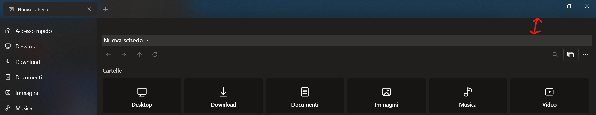 Gap between title bar and address bar doubles when tabs are enabled ...