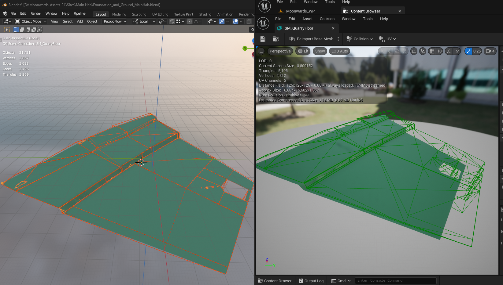 Send To Unreal Collision Does Not Use Object Origin · Issue 500 · Epicgamesext Blendertools