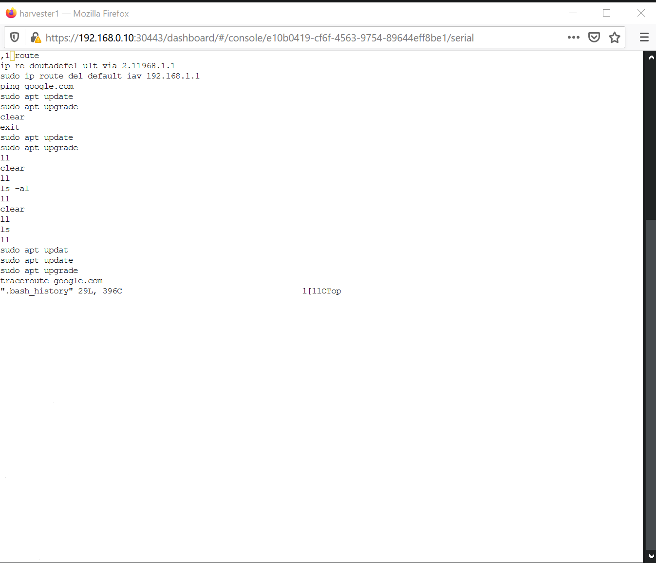 [BUG] Console output garbled · Issue #751 · harvester/harvester · GitHub