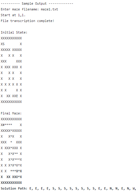 GitHub - mraman3/Maze-Solver: A ASCII Maze solver