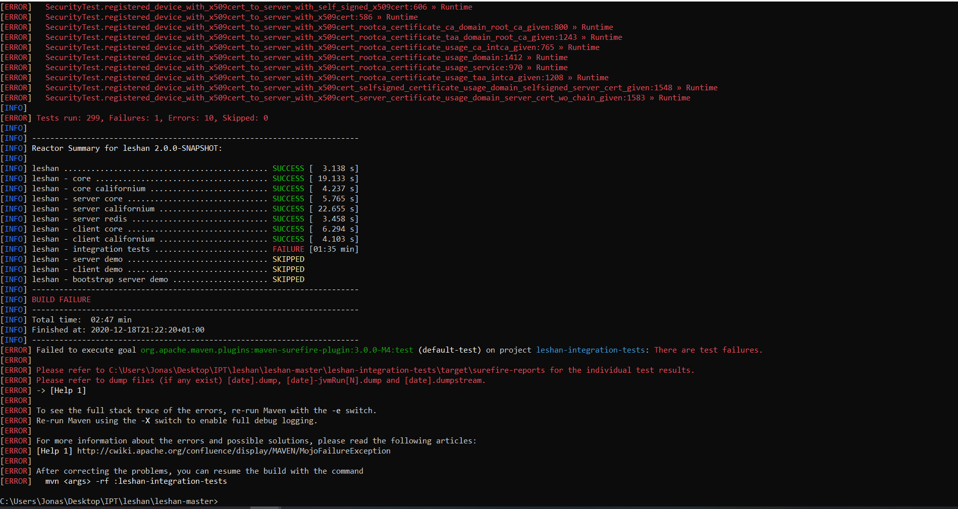 build failure · Issue #952 · eclipse-leshan/leshan · GitHub