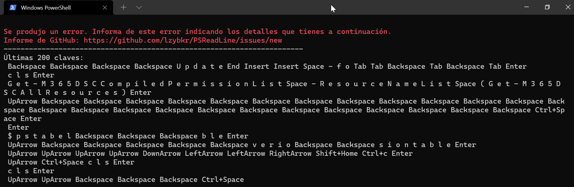 Get M365dsccompiledpermissionlist Resourcenamelist Crtlspace Throws 5014