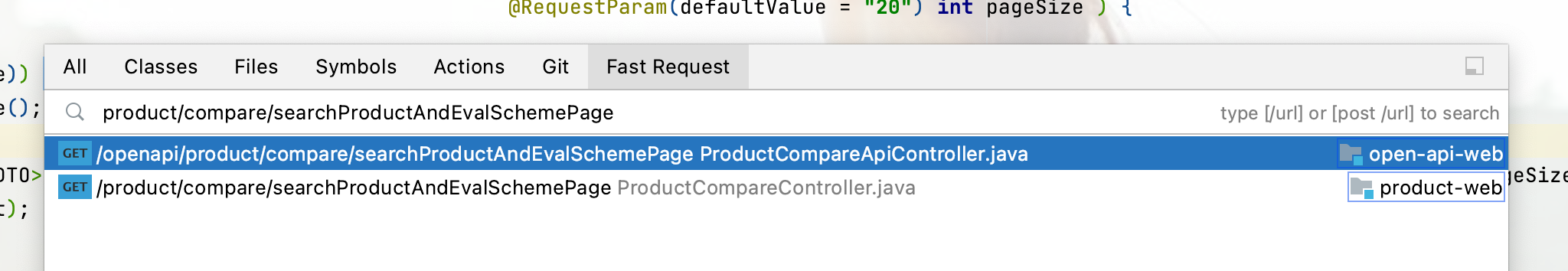 search api时查询到多个匹配的url,建议高亮匹配上的字符或者按照匹配度排序 · Issue #76 · dromara/fast-request · GitHub