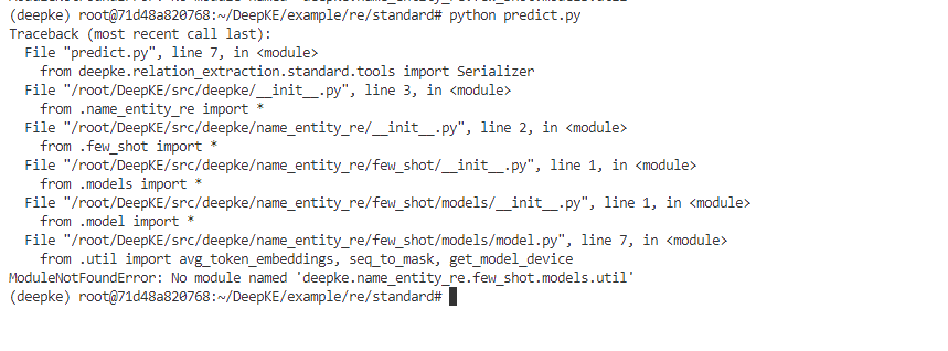 dockerfile部署后，训练和预测都会报错 · Issue #248 · zjunlp/DeepKE · GitHub