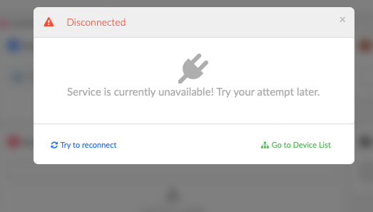 Error: service is currently unavailable! Try your attempt later after ...