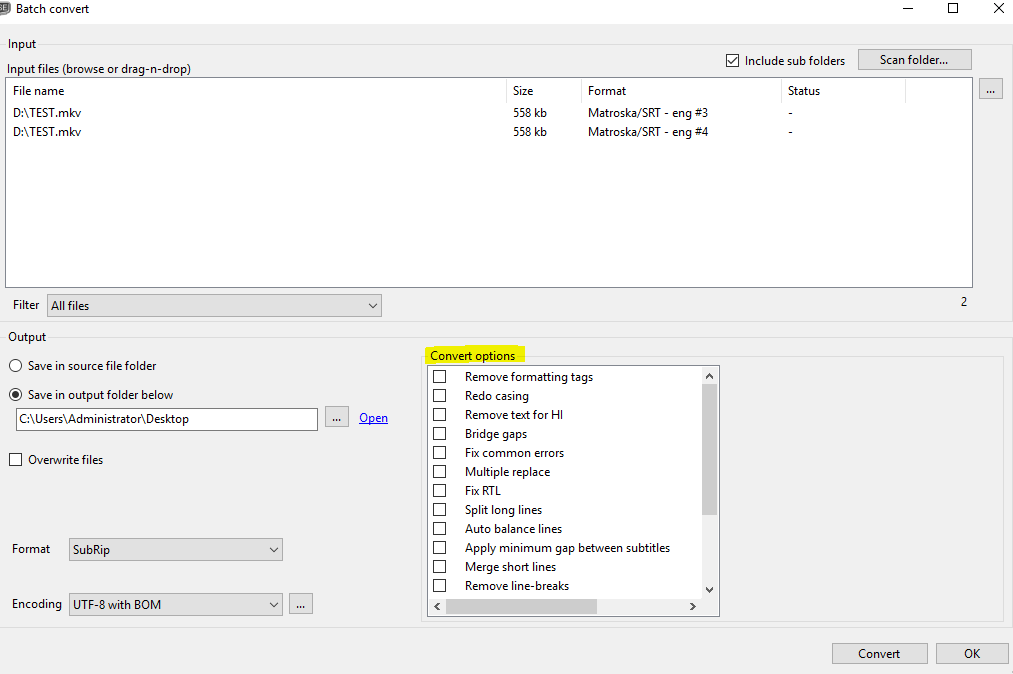 Issue/Feature Request: please add support to extract forced subs only in batch convert · Issue ...