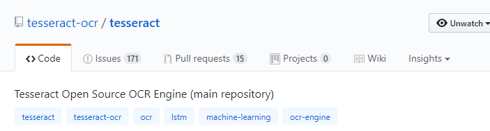 Add 'topics' to this repo · Issue #705 · tesseract-ocr/tesseract · GitHub