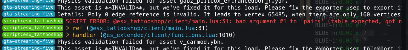 my tatto dissepear when im relogin again · Issue #1 · xFluXioN/esx_tattooshop · GitHub