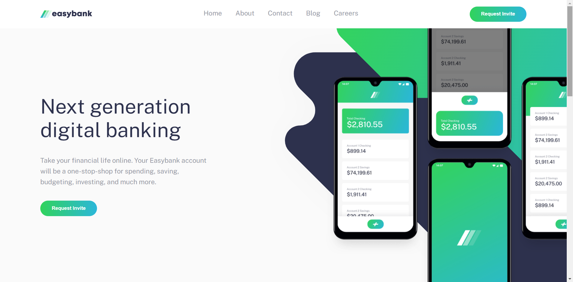 GitHub - LiyanNguyen/Easybank: A Modern Bank Landing Page featuring sections, navigations ...