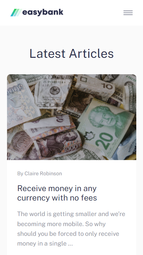 GitHub - LiyanNguyen/Easybank: A Modern Bank Landing Page featuring sections, navigations ...