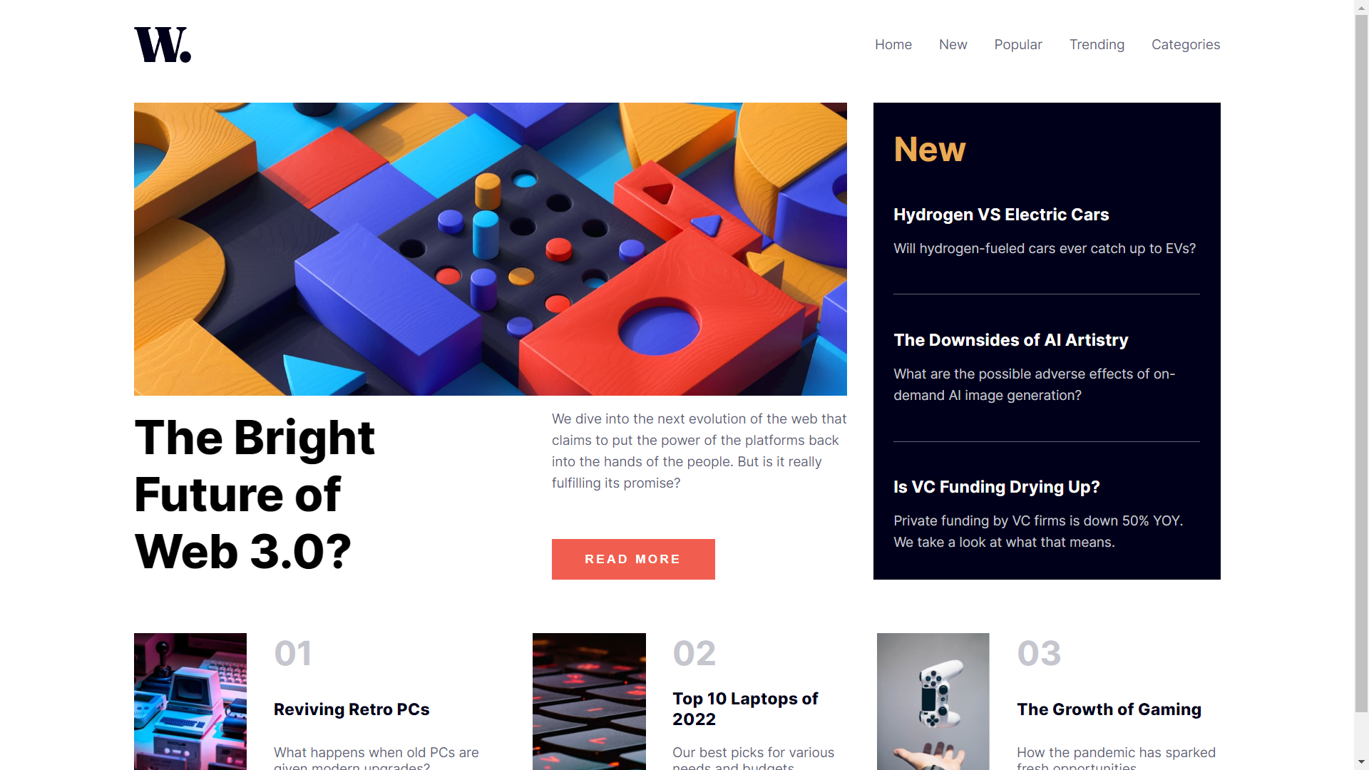 GitHub - LiyanNguyen/news-homepage: A simple landing page with grid ...