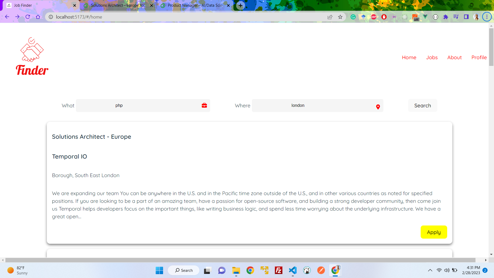 GitHub - Kagweitis/the-job-finder