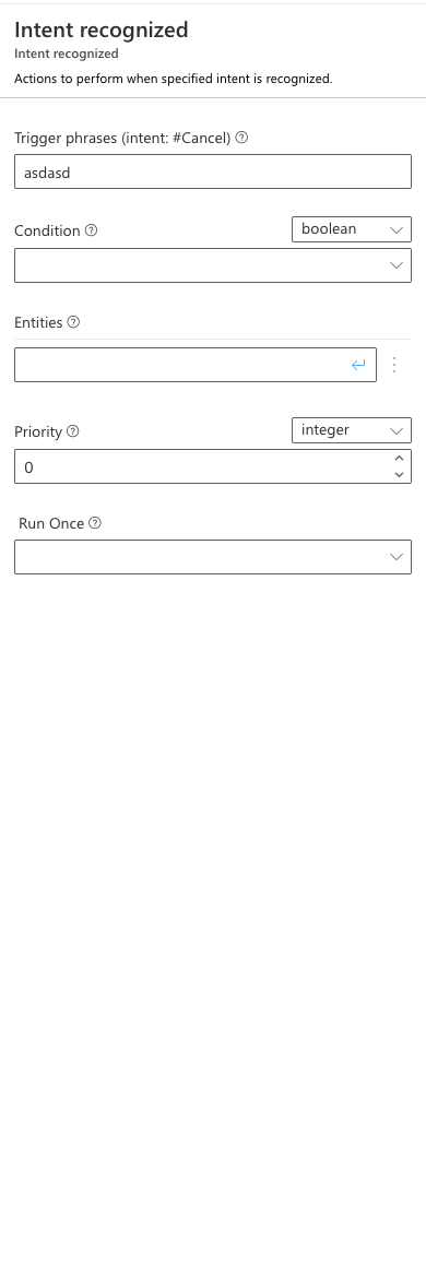 Trigger phrase fields of old bot samples appear as a single line input field, and it doesn't ...