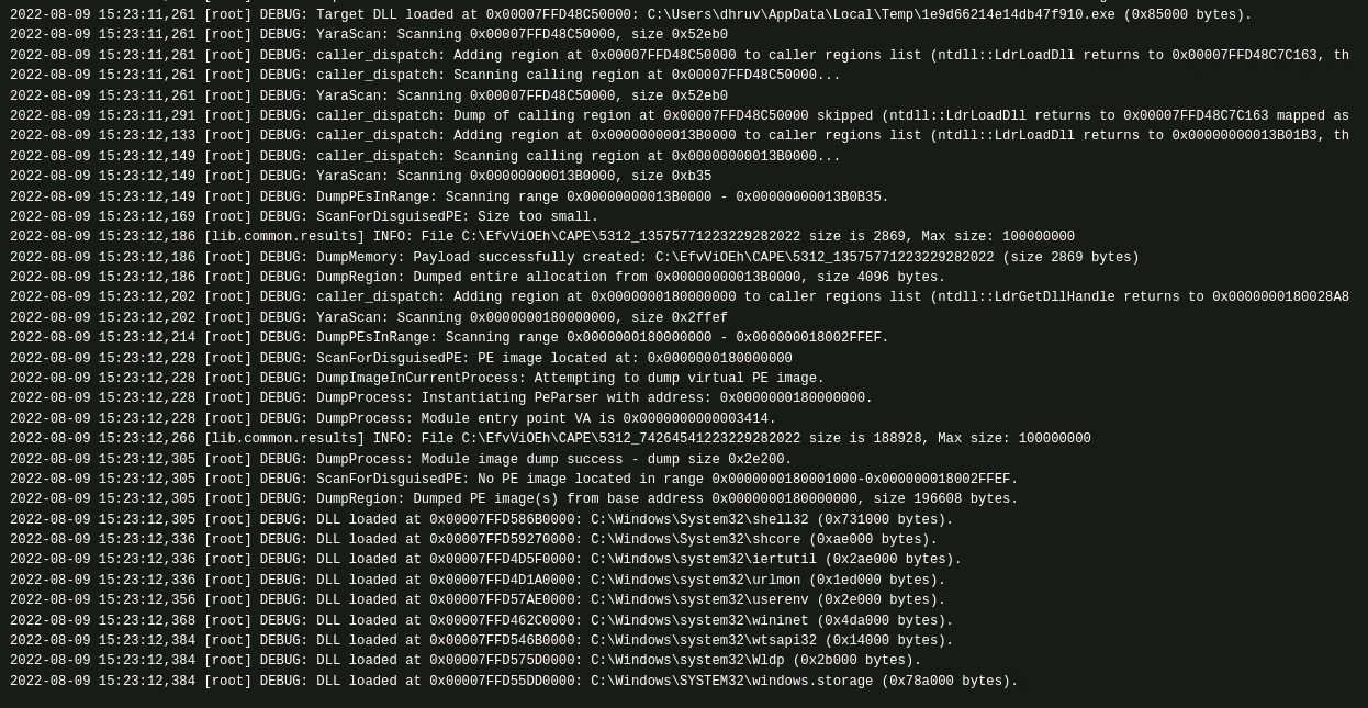 Sub-folders are empty under analysis dir along with Status seen as "Reported" after the analysis ...