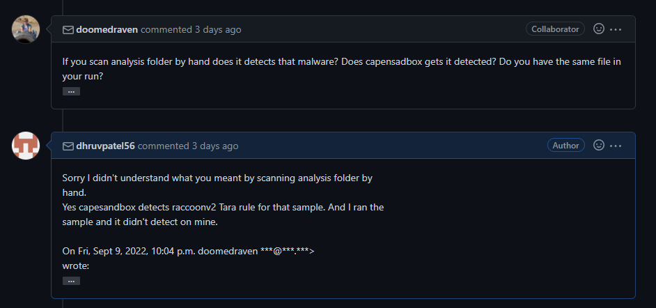 Yara rules not detecting after adding them into CAPE · Issue #1142 · kevoreilly/CAPEv2 · GitHub