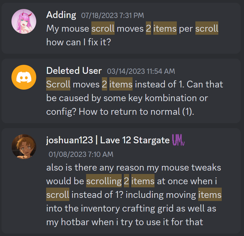 MouseTweaks config becomes corrupted. Scroll moves 2 items at once · Issue #14626 ...