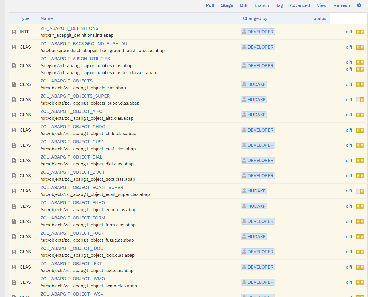 Repo page - paths under object name · Issue #5322 · abapGit/abapGit · GitHub