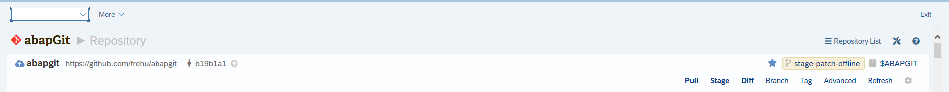 Positioning of action buttons · Issue #3769 · abapGit/abapGit · GitHub
