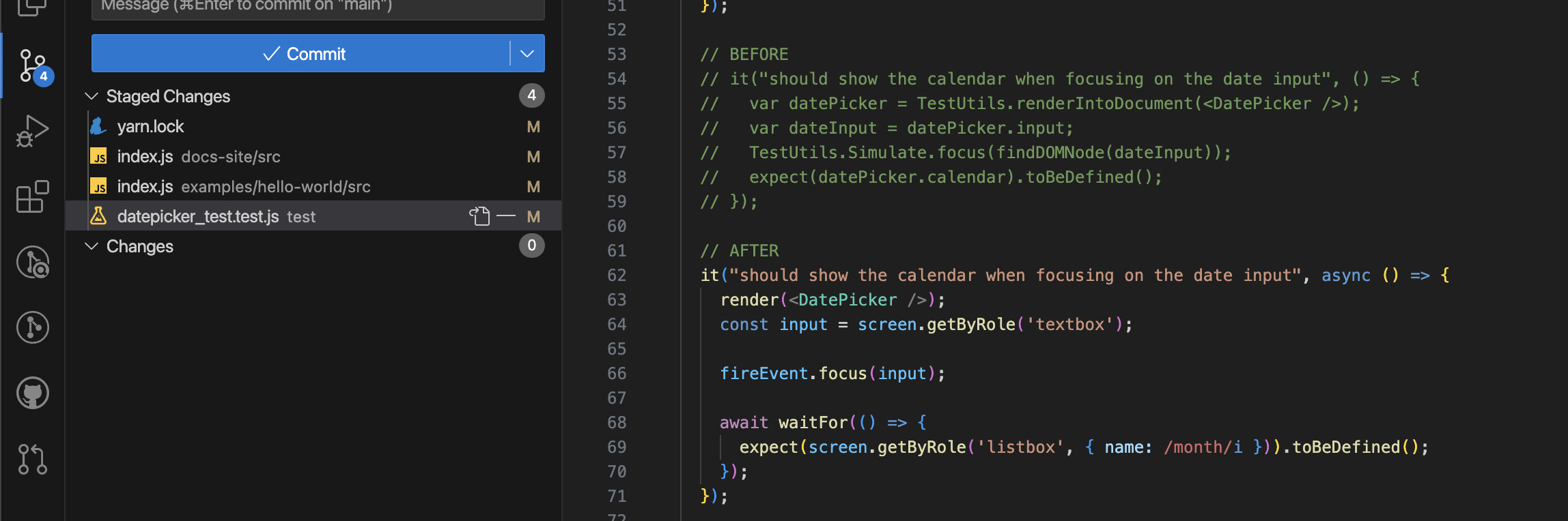 Rewrite Usage Of Reactdom Render To React 18 · Issue 4300 · Hacker0x01 React Datepicker · Github
