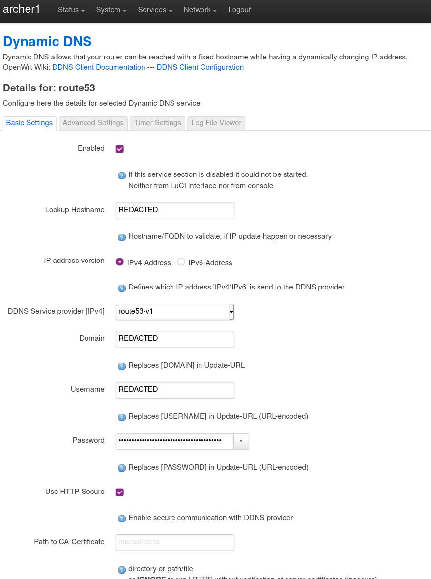 ddns-scripts_route53-v1: LUCI doesn't show fields for `password` and `domain` · Issue #14477 ...