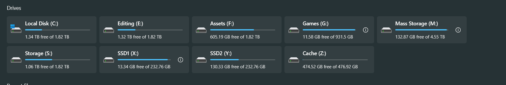 Color Drives When Getting Full Like Windows Explorer · Issue 13553 · Files Community Files · Github