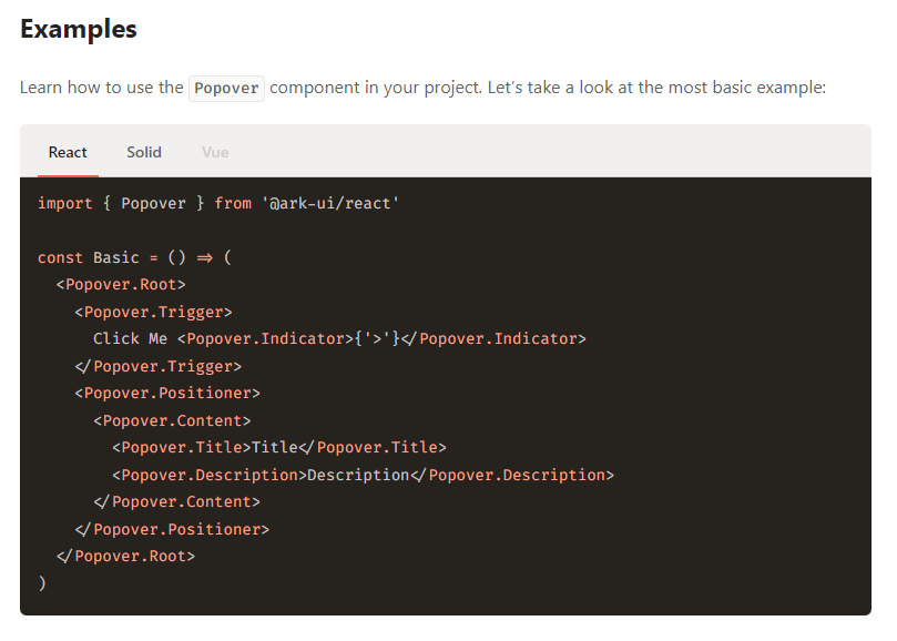 docs: Multiple Vue components examples disabled · Issue #1736 · chakra-ui/ark · GitHub