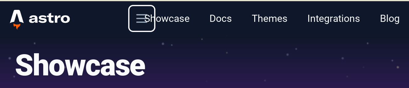 Navbar wonky between 640px and 767px width · Issue #323 · withastro/astro.build · GitHub