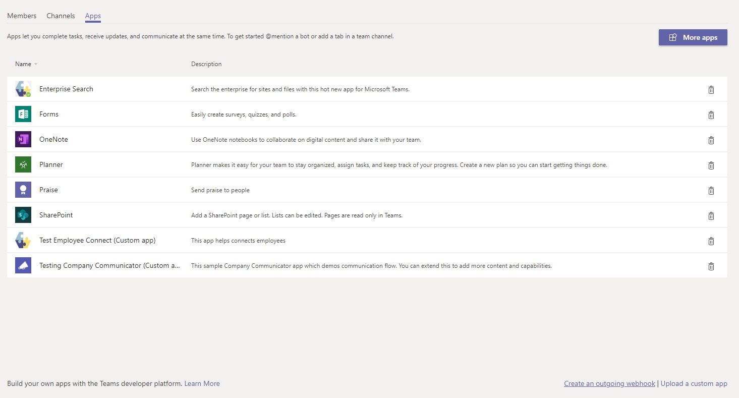 No outgoing webhook is available on Mac and Windows version of MS Teams. · Issue #905 ...