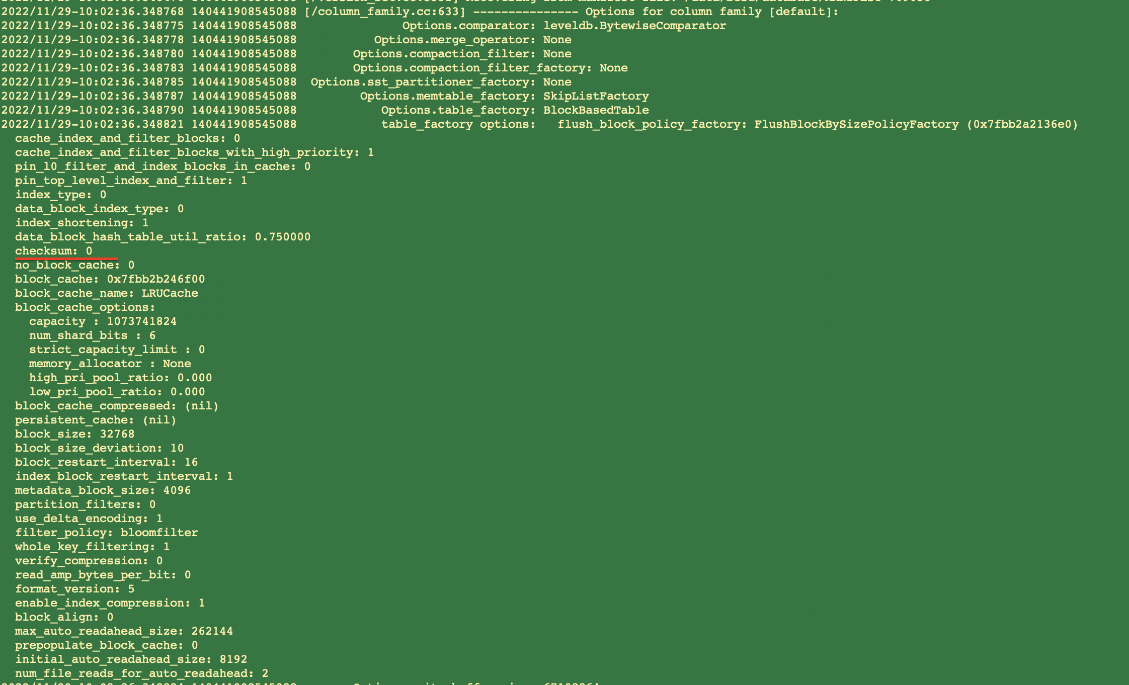 Block checksum verification is called while verify_checksums is set to false · Issue #11002 ...