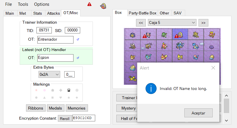 Gen1 Ingame Trade OT names transferred to Gen7+ via PokéBank · Issue ...