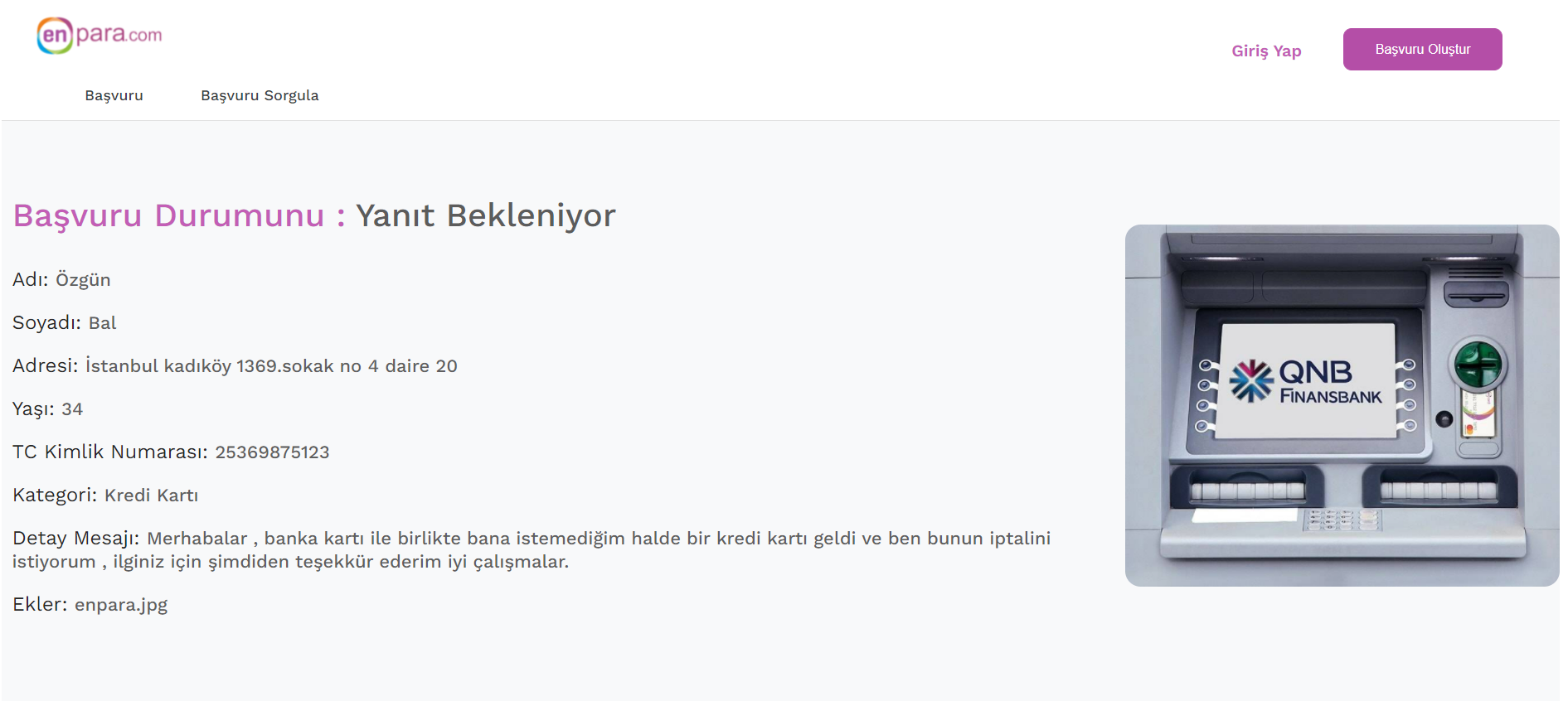 GitHub - onur-yuksekkaya/application-form