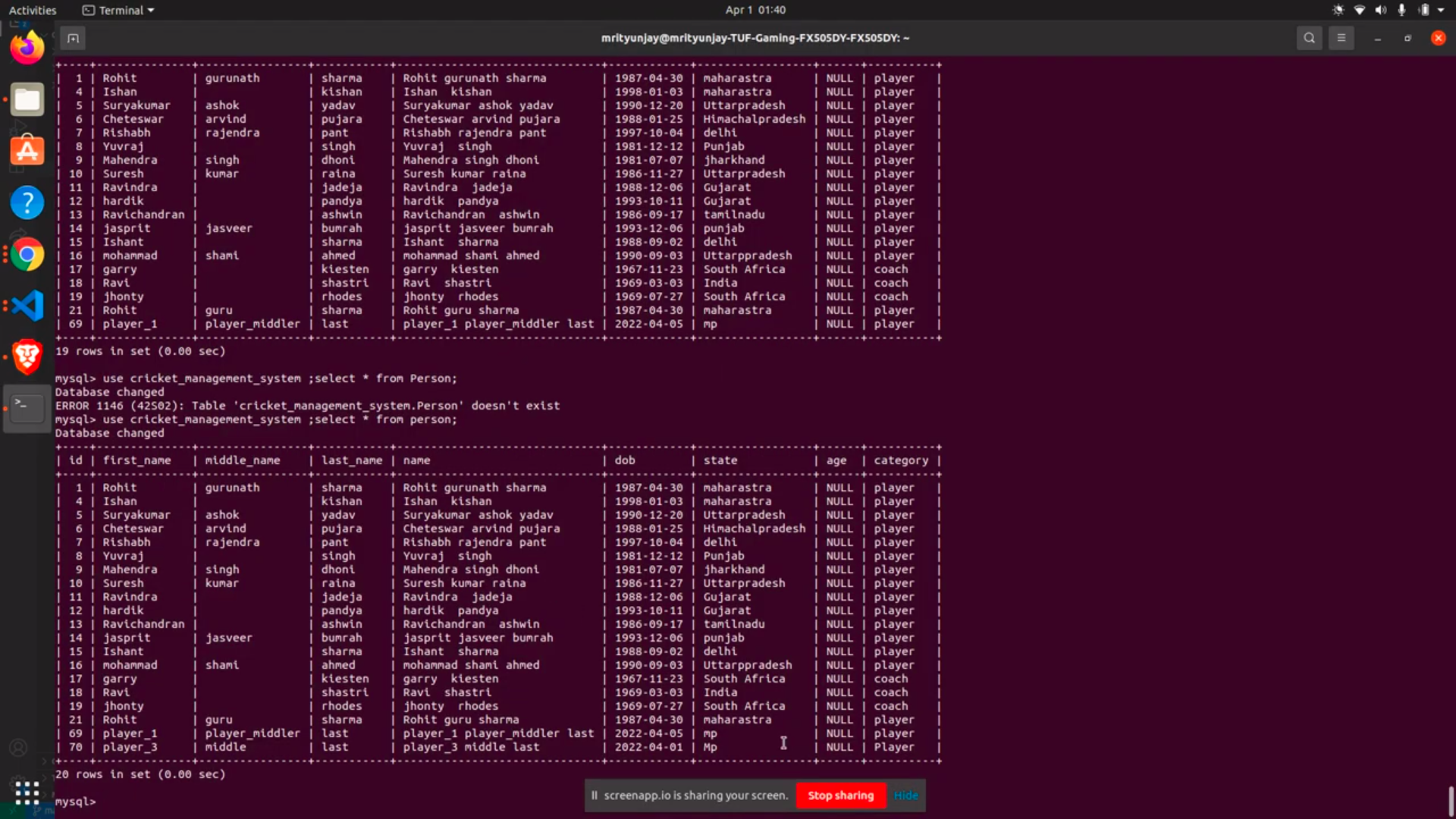 GitHub - mjsf1234/CricketDBMS