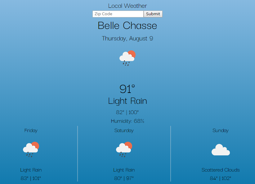 GitHub - brandondorner/4-Day-Forecast-Weather-App: A weather app that provides a basic forecast ...