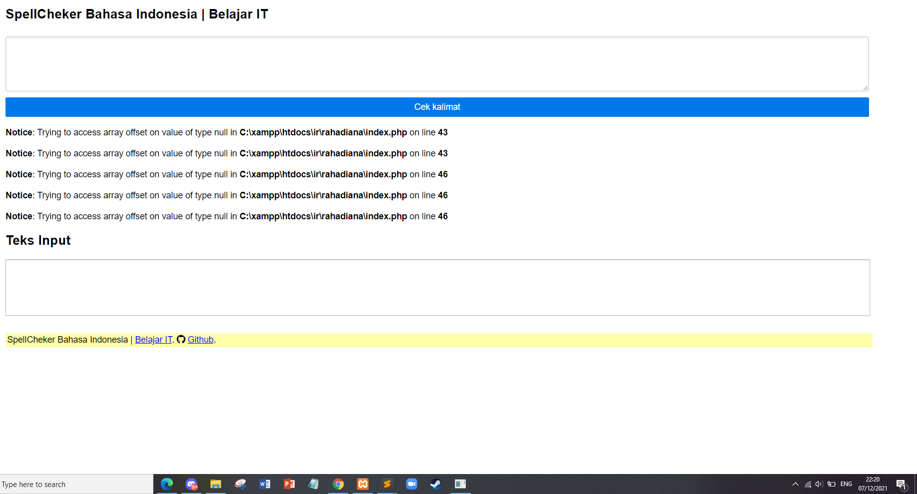 Error · Issue #1 · rahadiana/php-spell-checker · GitHub