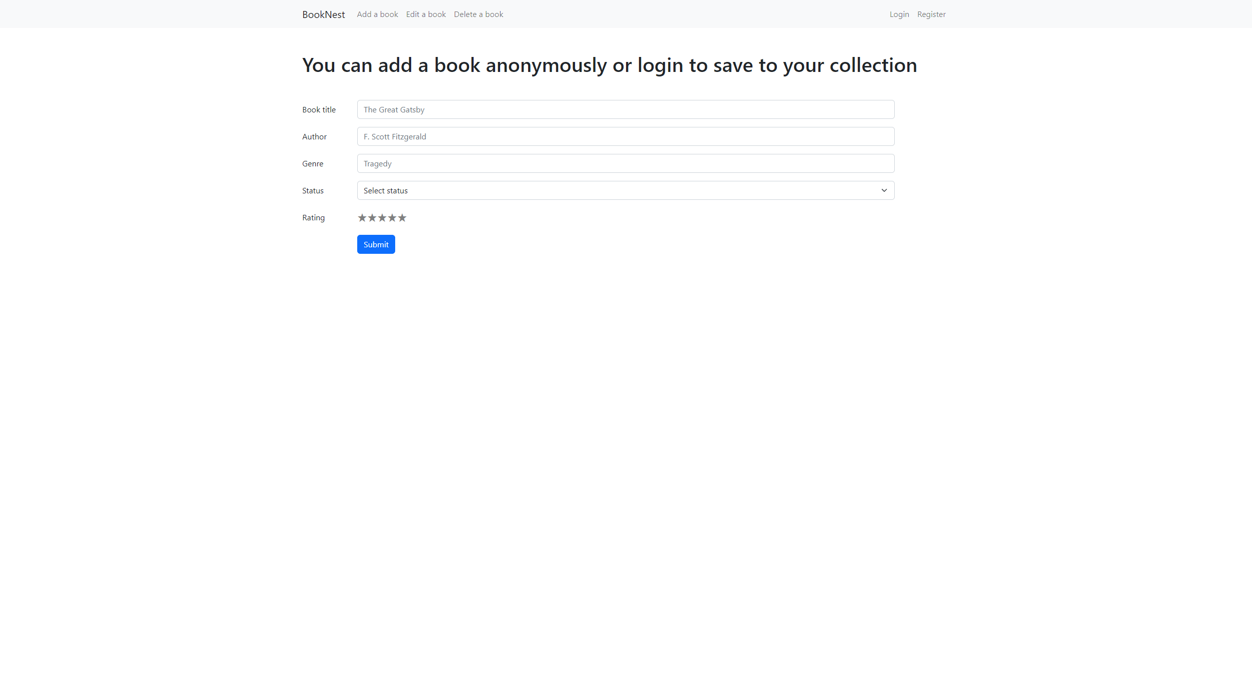GitHub - nevhn/BookNest: Simple book inventory CRUD app