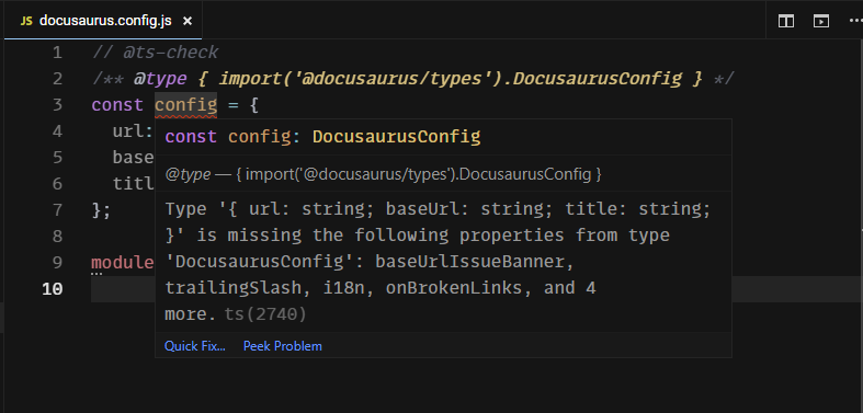 🐛 DocusaurusConfig required types don't match documentation · Issue #5588 · facebook/docusaurus ...