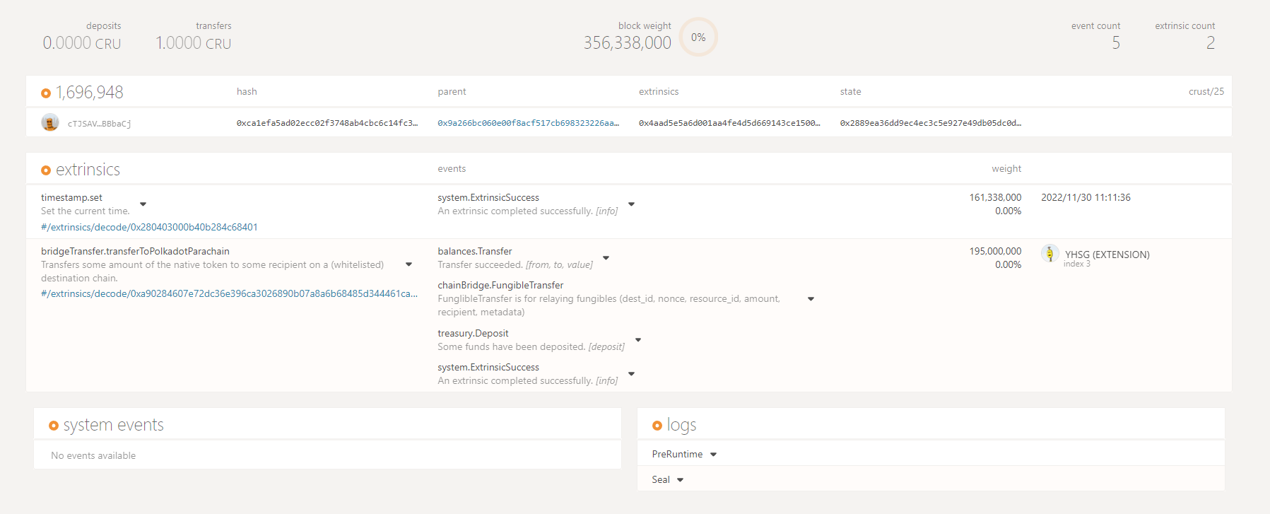 Unable to decode storage system.events · Issue #8431 · polkadot-js/apps · GitHub