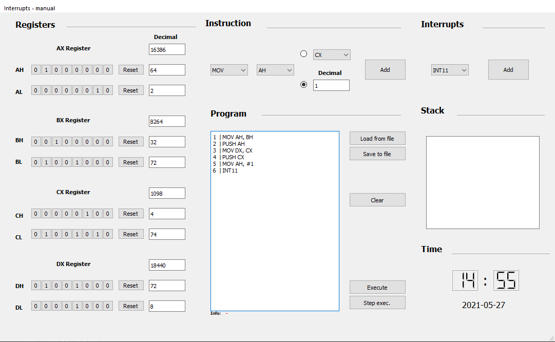 GitHub - MateuszKolimaga/programmable-microprocessor-simulator: The GUI ...