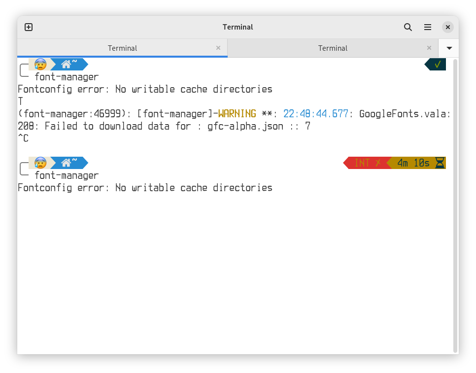 "Fontconfig error: No writable cache directories" + GUI does not load · Issue #287 · FontManager ...