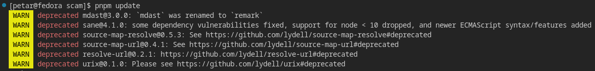 Many Warnings Of Deprecated Dependencies · Issue 3811 · Tinacms Tinacms · Github