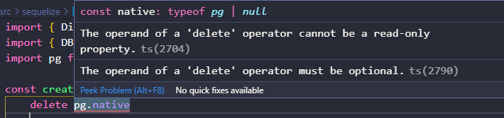 Error: Cannot find module 'pg-native' · Issue #3781 · sequelize/sequelize · GitHub