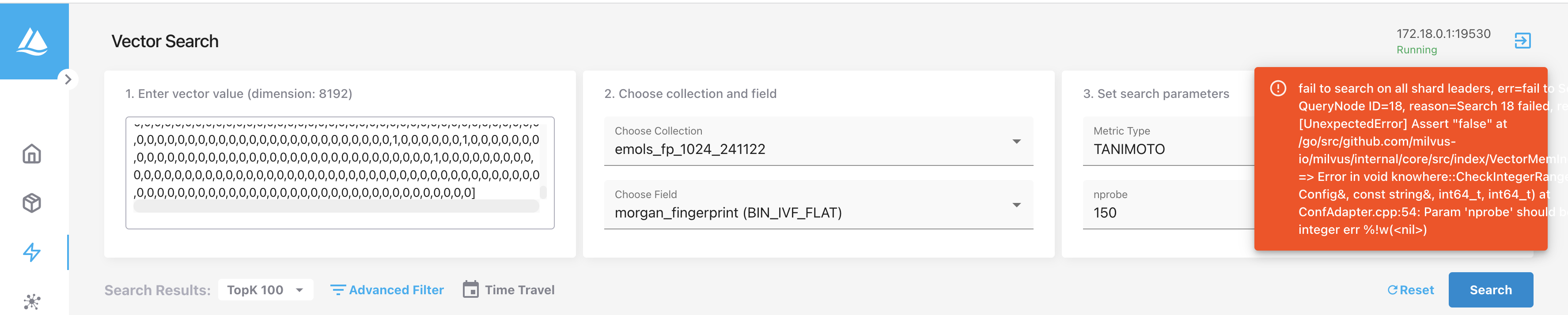 Incorrect Datatype Errpr · Issue #126 · zilliztech/attu · GitHub