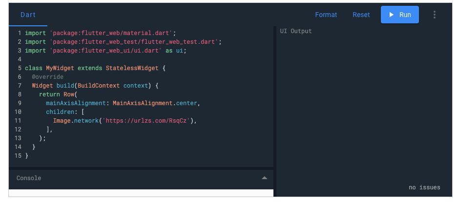 Unexpected White Space Under The Console In The Embedded Flutter View · Issue 1266 · Dart Lang