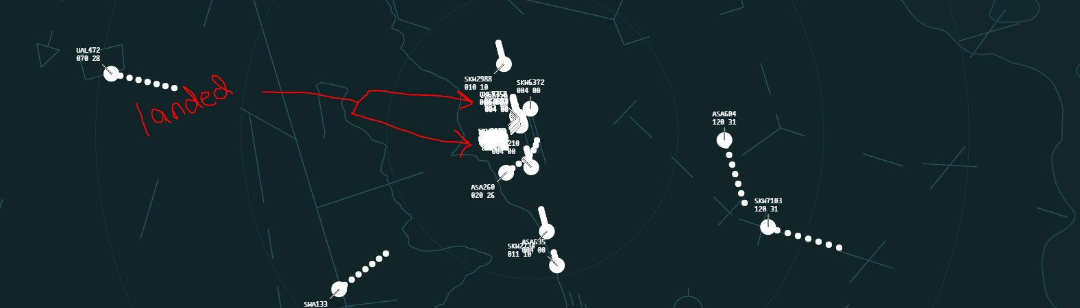 Delete command and landings do not remove radar target · Issue #743 · openscope/openscope · GitHub