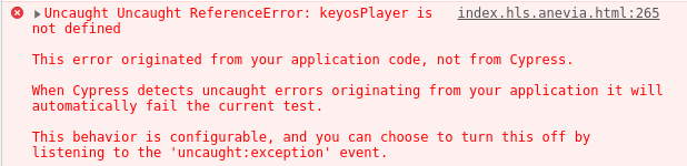 Still Got Uncaught Exception After Turning It Off In Support File · Issue 6196 · Cypress Io