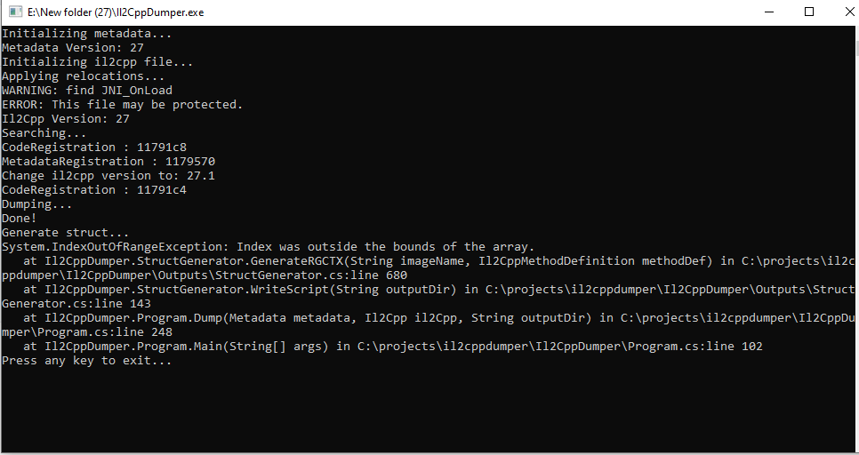 Dump Error · Issue #442 · Perfare/Il2CppDumper · GitHub
