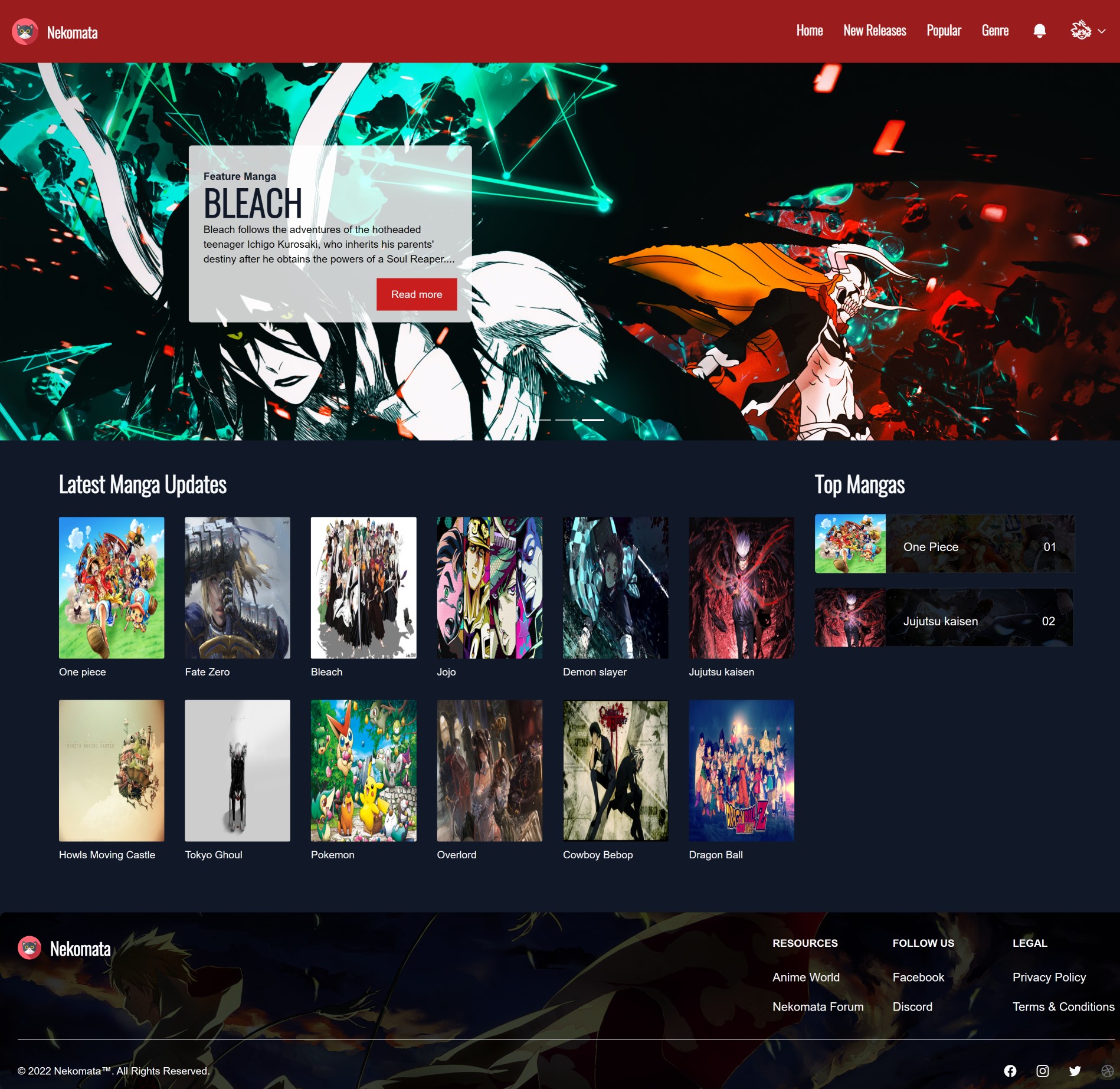 GitHub - Michellemukami/Nekomata: Manga website made with Vuejs and Laravel