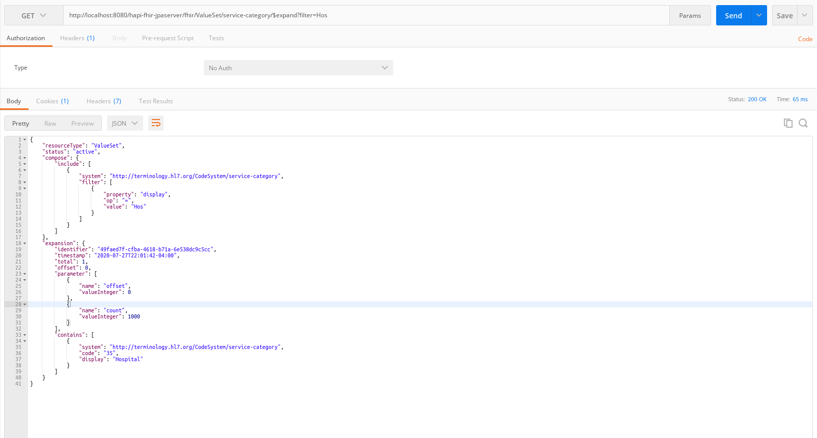 $expand operation not respecting the `filter` parameter · Issue #2004 · hapifhir/hapi-fhir · GitHub